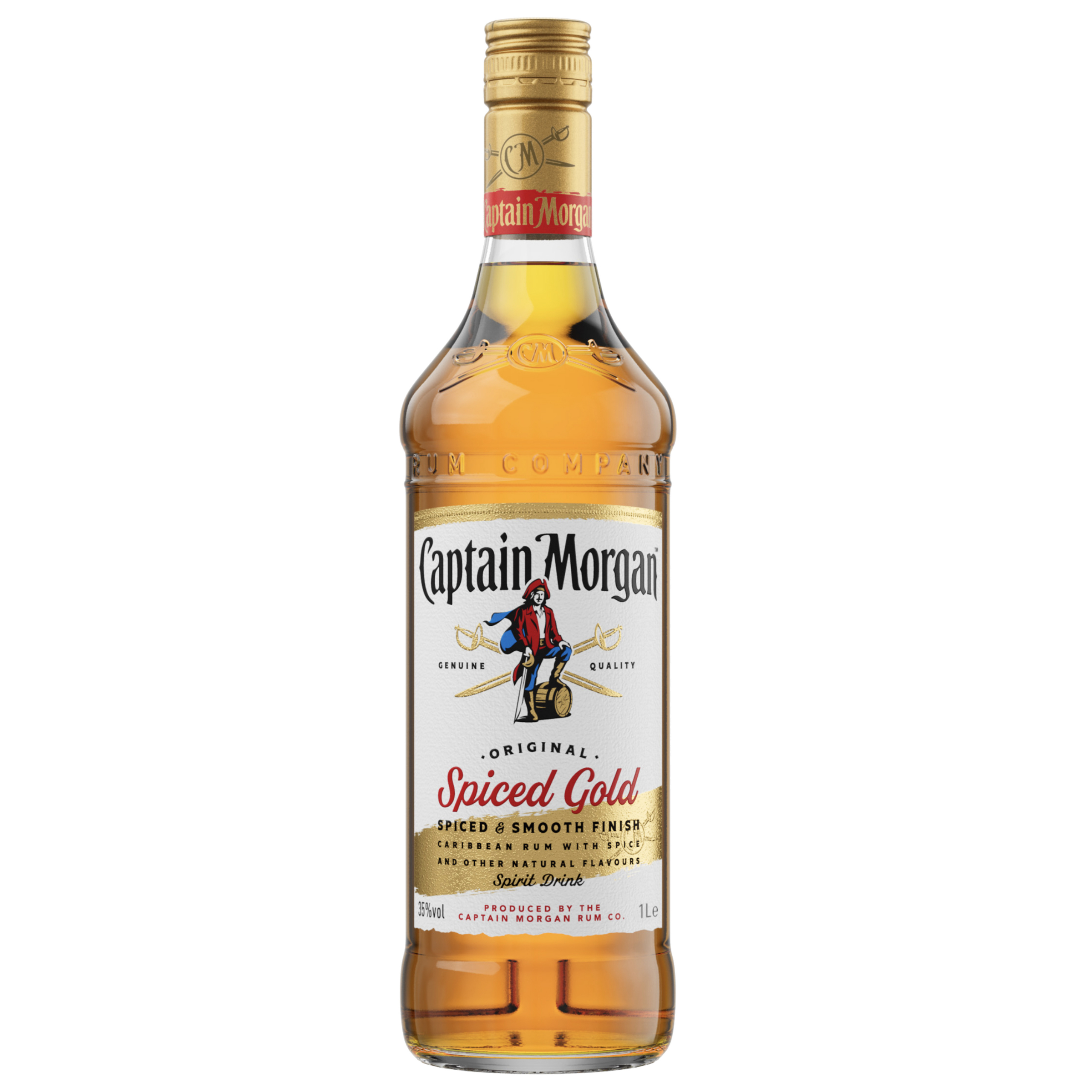 CAPTAIN MORGAN Original Spiced Gold 1L spiritinis romo gėrimas - Prike
